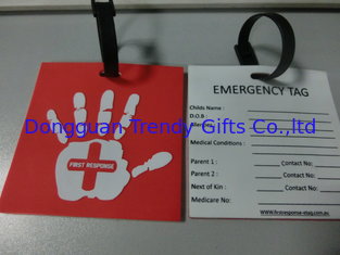 China Factory Wholesale Quality Emergancy Tag / Silicone Travel Tag / Luggage Tag For Kids supplier