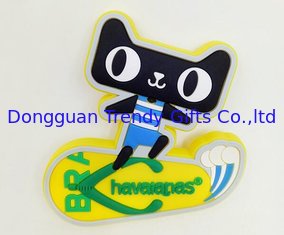 China Funny Cat Silicone Fridge Magnet,Multi Colored Fridge Magnet For Home Decoration supplier