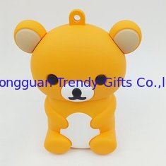China Fashion 3d Soft PVC Cartoon Bear Power Bank With High Quality USB Cable For Mobile Phone supplier