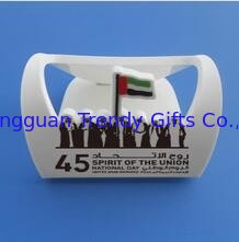 China UAE 44th National Day Soft PVC Mobile Phone Holders / Cell Phone Display Stand Holder White Color supplier