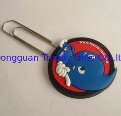 China Custom USA Lexma 3D Charecter Design Stationery PVC Rubber Book Mark / Paper Clip For Promotion Gift supplier