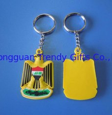 China UAE National Day Gift Yellow Eagle 3d Rubber Soft PVC Keychains / Eagle Keyrings Accept OEM supplier