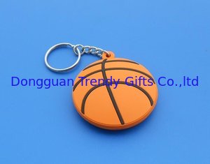 China Custom School Students Gadget Gifts 3d Basketball Keychain Rubber Soft PVC Material supplier