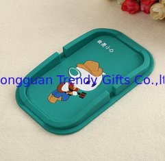 China Lovely Figure Printing Car Anti Slip Mat Mobile Phone Stand Holder In Soft PVC Material For Auto Accessories supplier