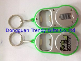 China Multi-function Simple Mobile Solutions Mini Bottle Opener Led Flashlight Keychain For Advertising Gift supplier