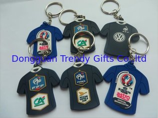 China Custom 2d/3d Football Team Sportswear Shape Soft PVC Keychain For Euro 2016 Official Broadcast Gift supplier