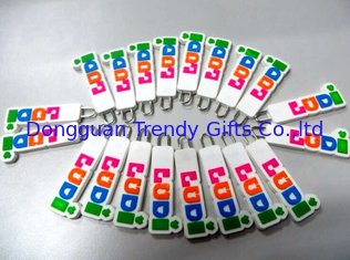 China Double Sided Embossed Logo 2D/3D Soft PVC Zipper Pullers Zipper Head For Factory Clothing Decoration supplier