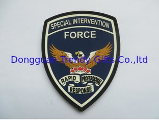 China High Quality 2D Embossed Logo Soft PVC Patches With Eagle Logo Special Intervention Force For Uniform Decoration supplier