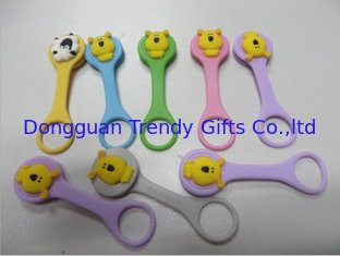 China Mini Cute Dog Shape Charms Silicone Earphone Cable Holder Cable Winder Accept Logo Print supplier