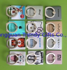 China Customized Print Cute Animals Plastic Finger Ring Mobile Holder With Sticky Adhesive For Best Gift Sale supplier