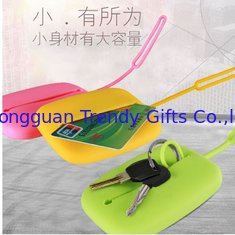 China High Quality Candy Color Silicone Wallet For Keys And Card Holder Wrap On The Shouldbag , Size 10*7CM supplier