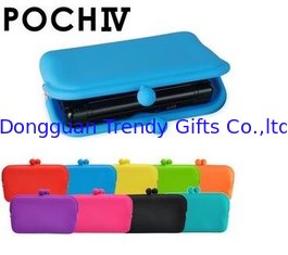 China Beautiful Girls Candy Silicone Coin Pouch / Silicone Cosmetic Pouch With Multi Function,Round And Rectangle Available supplier