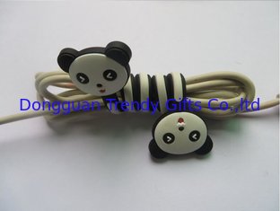 China Custom Bear Silicone Rubber Earphone Cord Cable Winder With Extra Long Size , For Promotion Gift supplier