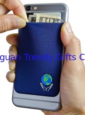 China Hot Sale Elastic Smart Phone Wallet Lycra Cell Phone Pocket In Black ,For Earphone Cable And Cards Better Storage supplier