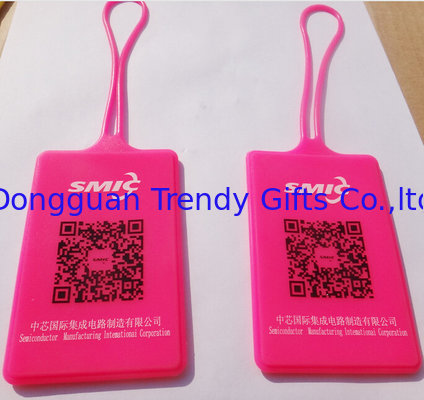 Customized Silicone Tag / Silicone Card Holder / Silicone Cover With Print Bar Code supplier