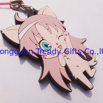 Personalized 2d/3d Animal Shaped  Soft PVC Keychain / Silicone Rubber Keychain supplier