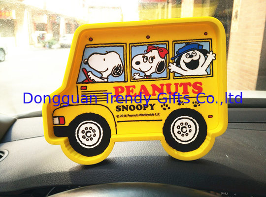 Multifunction Yellow Cartoon Car Anti-Slip Mats / Rubber PVC Mats Customized Own Logo supplier