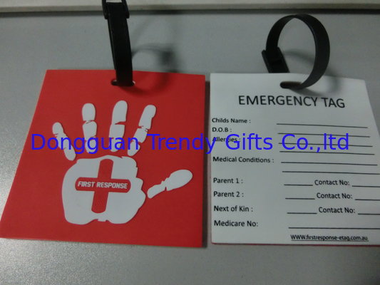 Factory Wholesale Quality Emergancy Tag / Silicone Travel Tag / Luggage Tag For Kids supplier
