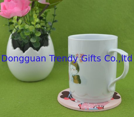 Lovely Girl 2d/3d Silicone Cup Coaster / Heat Resistant Table Placemat For Promotion Gift supplier
