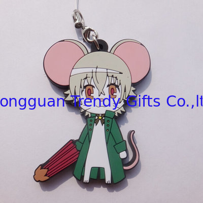 Japan Quality Fancy Carton Characters 3D Rubber Soft PVC Keychain For Souvenir Gift supplier