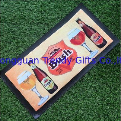 Custom Make Non-woven Fabrics Beer Mat / Bar Spill Mat With Logo Heat Transfer Printing supplier