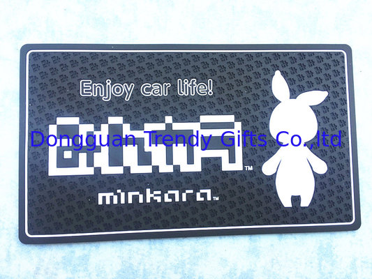 Black PVC Phone Sticky Pad / Non Slip Car Mat / Mobile Phone Holder For Promotion Gift supplier
