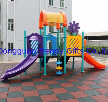 Colorful Playground Rubber Mats / Rubber Gym Floor Mats /Outdoor Rubber Tiles 50*50*5CM supplier