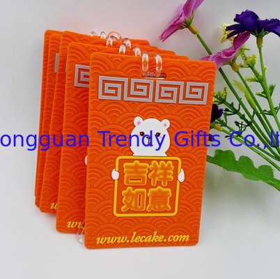 Fashionable Orange Silicone Luggage Tags / Travel Hotel Tags For Advertisement Gift supplier