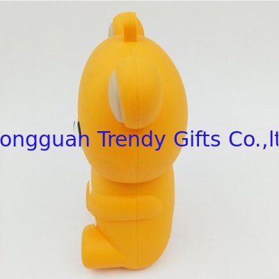 Fashion 3d Soft PVC Cartoon Bear Power Bank With High Quality USB Cable For Mobile Phone supplier