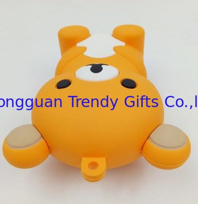 Fashion 3d Soft PVC Cartoon Bear Power Bank With High Quality USB Cable For Mobile Phone supplier