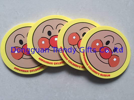 Round Embossed Silicone Cup Coaster / Silicone Non-slip Bottle Mats Wine Bottle Coaster supplier