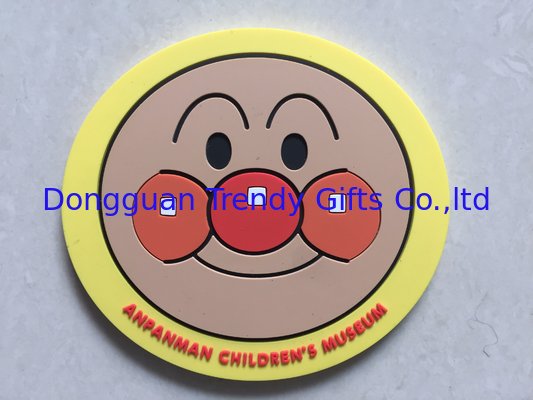 Round Embossed Silicone Cup Coaster / Silicone Non-slip Bottle Mats Wine Bottle Coaster supplier