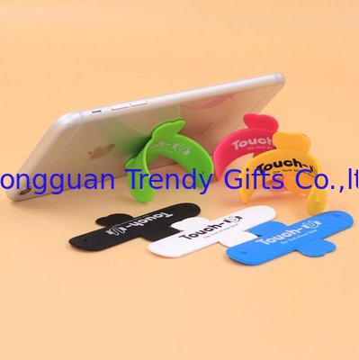 Cheap Touch U-Shape Cell Phone Stand Holder / 3M Sticker Silicone Mobile Phone Stand,Accept Logo Print supplier