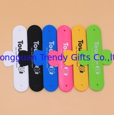 Cheap Touch U-Shape Cell Phone Stand Holder / 3M Sticker Silicone Mobile Phone Stand,Accept Logo Print supplier