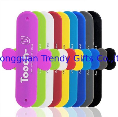 Cheap Touch U-Shape Cell Phone Stand Holder / 3M Sticker Silicone Mobile Phone Stand,Accept Logo Print supplier