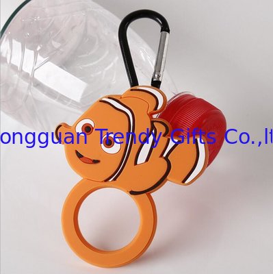 Promotional Silicone Bottle Opener Keychain / Rubber Soft PVC Drink Bottle Opener Cool Animal Design supplier