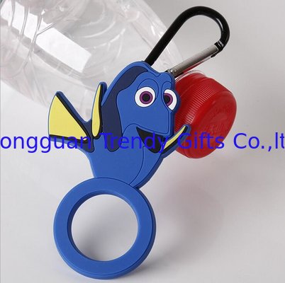 Promotional Silicone Bottle Opener Keychain / Rubber Soft PVC Drink Bottle Opener Cool Animal Design supplier