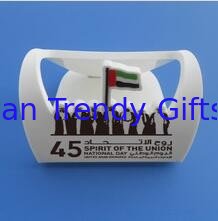 UAE 44th National Day Soft PVC Mobile Phone Holders / Cell Phone Display Stand Holder White Color supplier