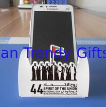 UAE 44th National Day Soft PVC Mobile Phone Holders / Cell Phone Display Stand Holder White Color supplier