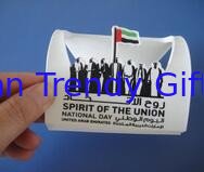 UAE 44th National Day Soft PVC Mobile Phone Holders / Cell Phone Display Stand Holder White Color supplier