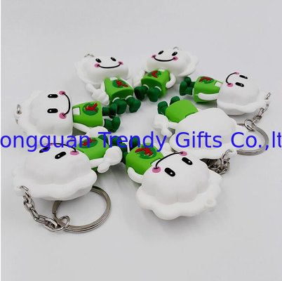 Personalized Double Side 3d Cartoon Charactor Soft PVC Keychain With Company Logo For Advertising Souvenirs supplier