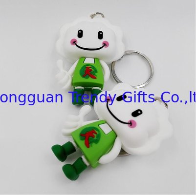 Personalized Double Side 3d Cartoon Charactor Soft PVC Keychain With Company Logo For Advertising Souvenirs supplier