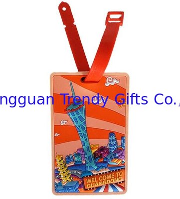 Cool Canton Tower Soft PVC ID Name Label Luggage Tag / Suitcase Name Tag For  Travel Souvenir supplier