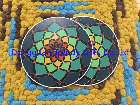 Custom Big Size Round Silicone Cup Coaster / Soft PVC Table Placemat  With High Quality Digital Print supplier