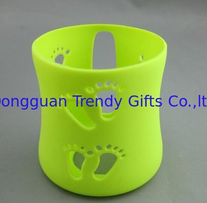 Heat Resistant Footprint Stars Design Silicone Feeding Bottle Cover Silicone Cup Lid For Glass Accessories supplier
