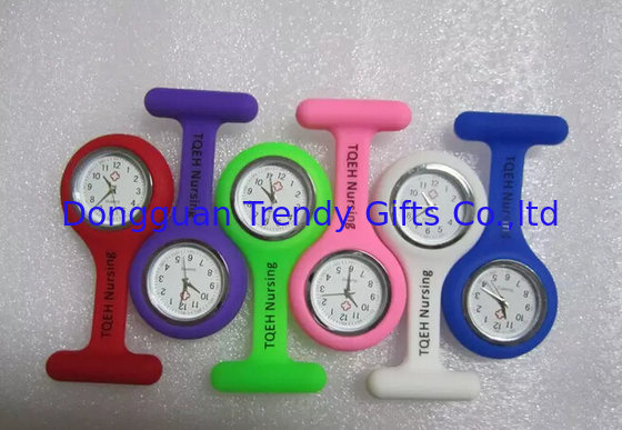 Chinese Movt SL68 Silicone Nurse Fob Watch Medical Watch Clip Printed Logo On Interchangable Watch Face For Doctors supplier
