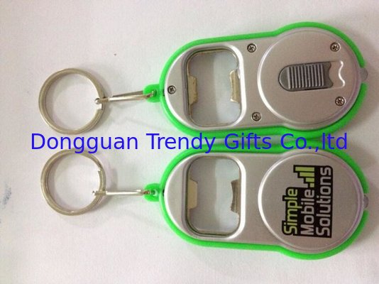 Multi-function Simple Mobile Solutions Mini Bottle Opener Led Flashlight Keychain For Advertising Gift supplier