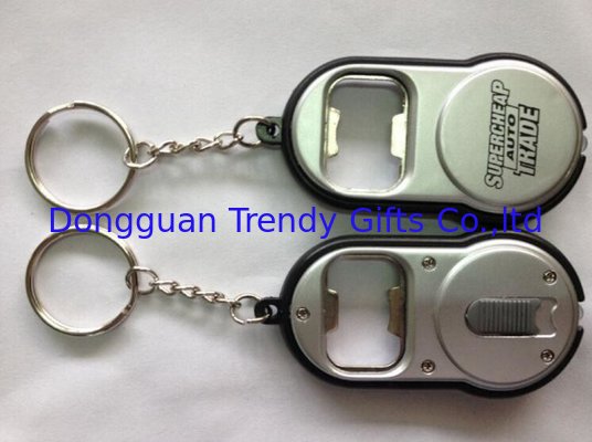 Multi-function Simple Mobile Solutions Mini Bottle Opener Led Flashlight Keychain For Advertising Gift supplier