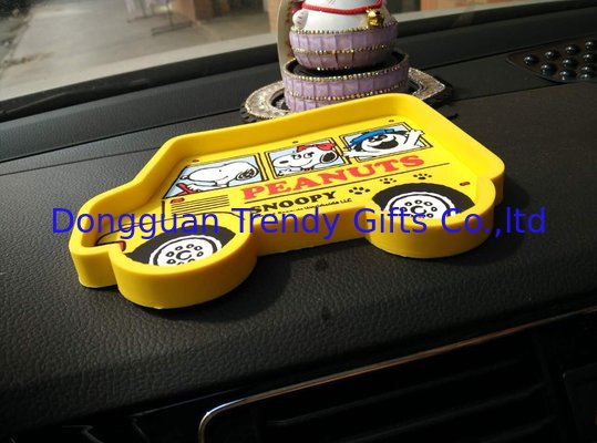 Multifunction Yellow Cartoon Car Anti-Slip Mats / Rubber PVC Mats Customized Own Logo supplier