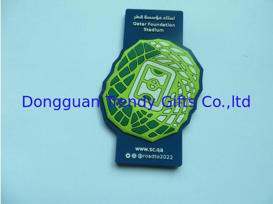 3D Qatar Foundation Stadium Rubber PVC Fridge Magnets  Fridge Stickers With Contact Phone And Website For Advertising supplier